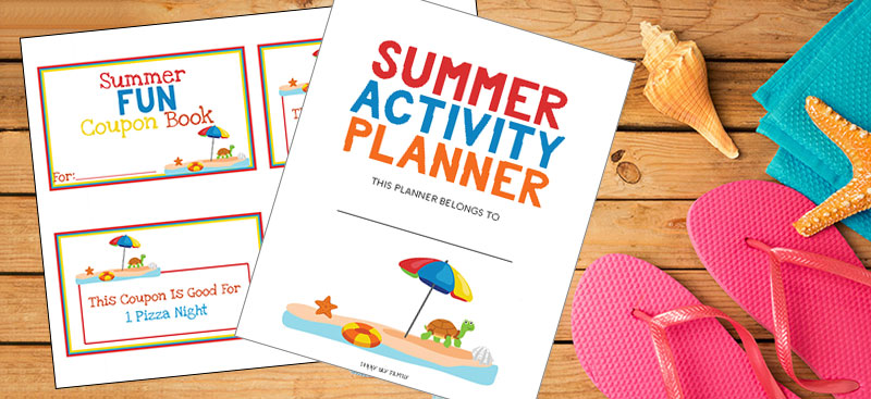 Printable Summer Activity Planner for Kids (with Summer Fun Coupon Book ...
