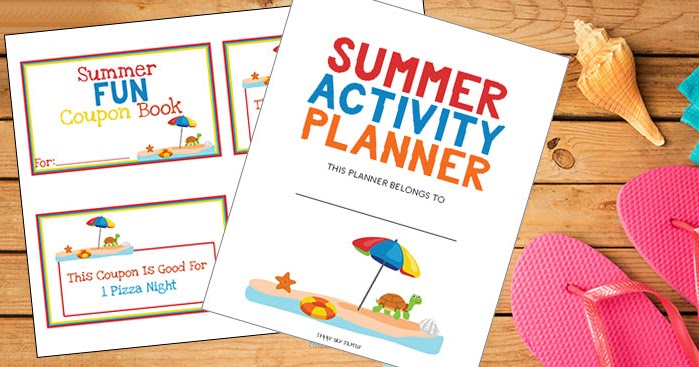 Printable Summer Activity Planner for Kids (with Summer Fun Coupon Book ...