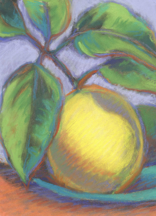 Fresh Art Blog by Linda Ruiz Lozito: Fresh Lemon pastel drawing