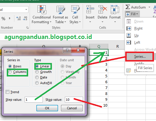 Auto Fill Pada Microsoft Excel - AGUNG TUTORIAL