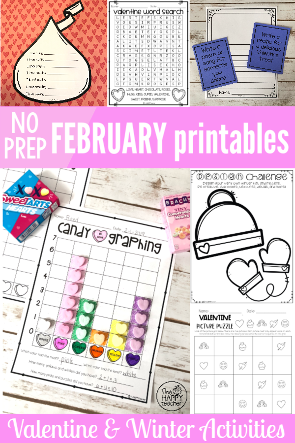 February NO PREP Printables & Activities for Valentine's Day ...