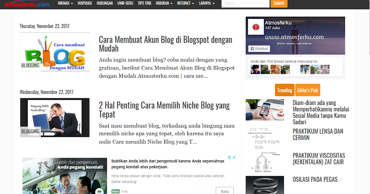 Apa itu Template Blog dan Komponen Pembentuknya