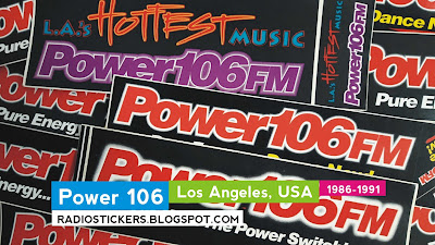RADIO station stickers... and more!: Power 106, Los Angeles (1986 - 1992)