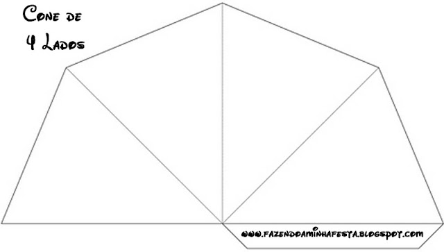 Molde para hacer un cono - Imagui