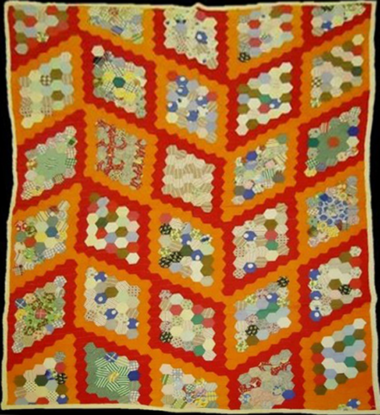 Cloud of Quilt Patterns: Tessellations: Hexagons 6---Diamond Field