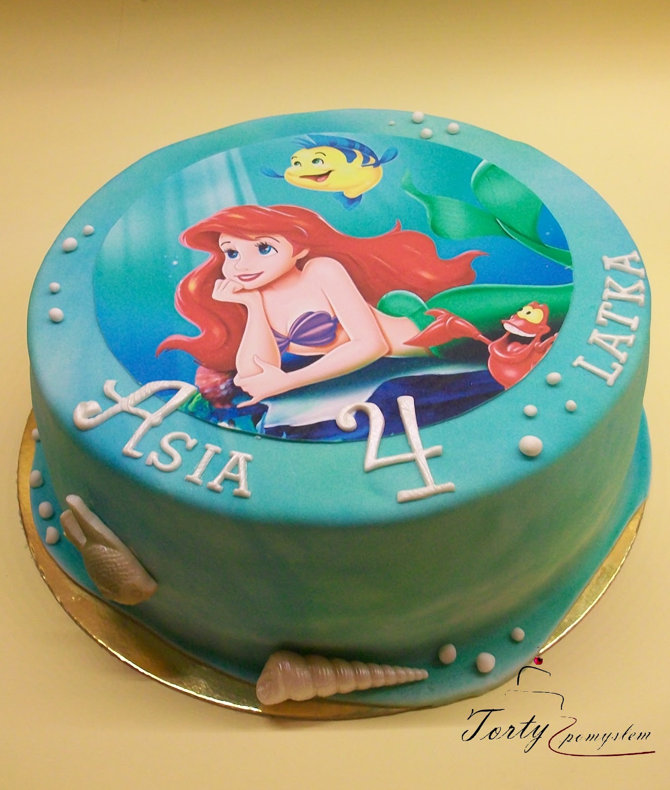 TORTY Z POMYSŁEM Kraków: Tort z syrenką Arielką.