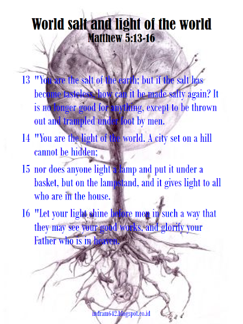 SENI MENULIS ISI HATI TUHAN : World salt and light of the world ...