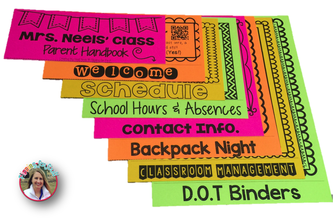 Back to School Parent Handbook ~ Flipping for First