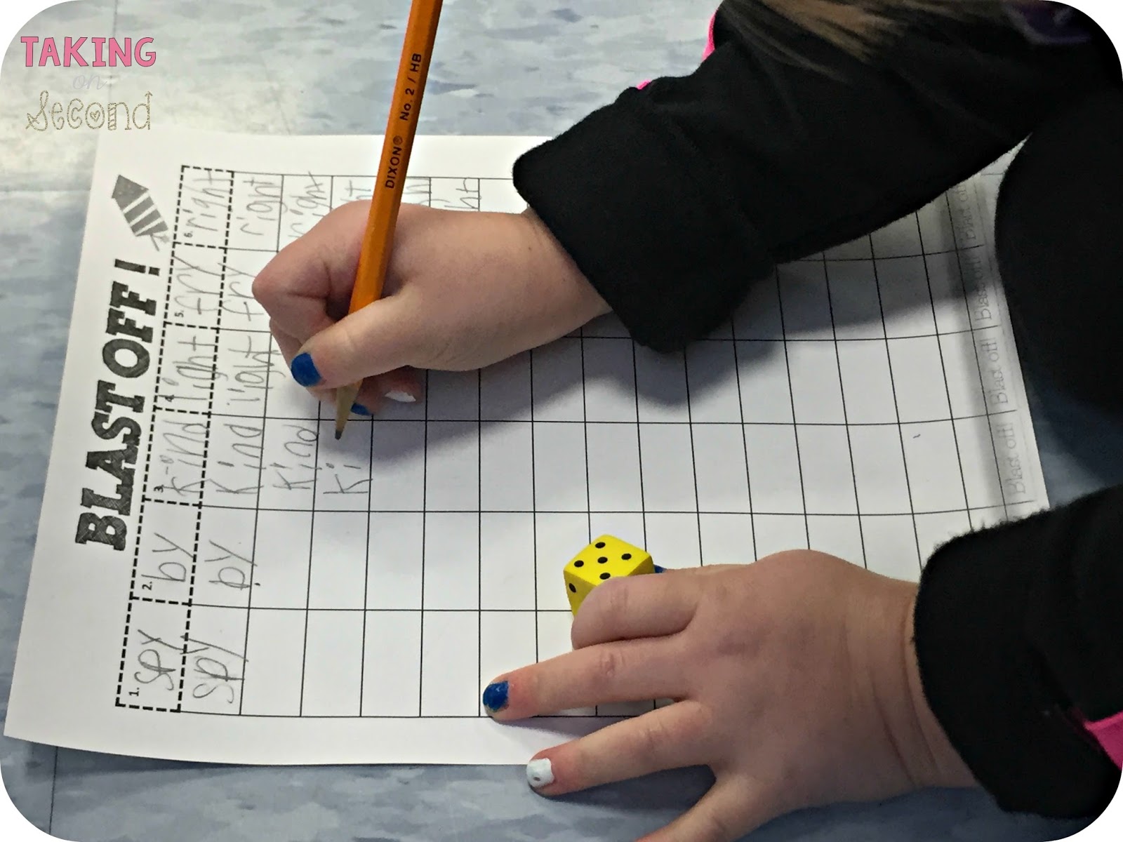 Word Work Fun with Blast Off! - Taking on Second