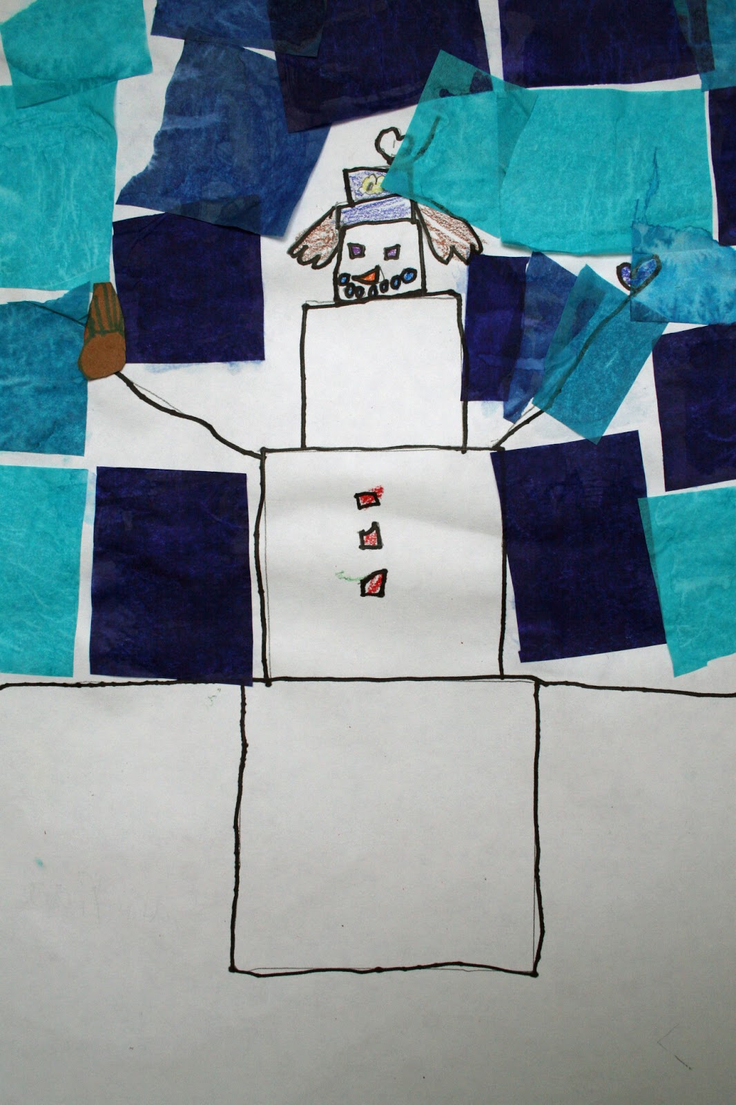 Salem Hyde Artroom : Picasso Snowman Collage