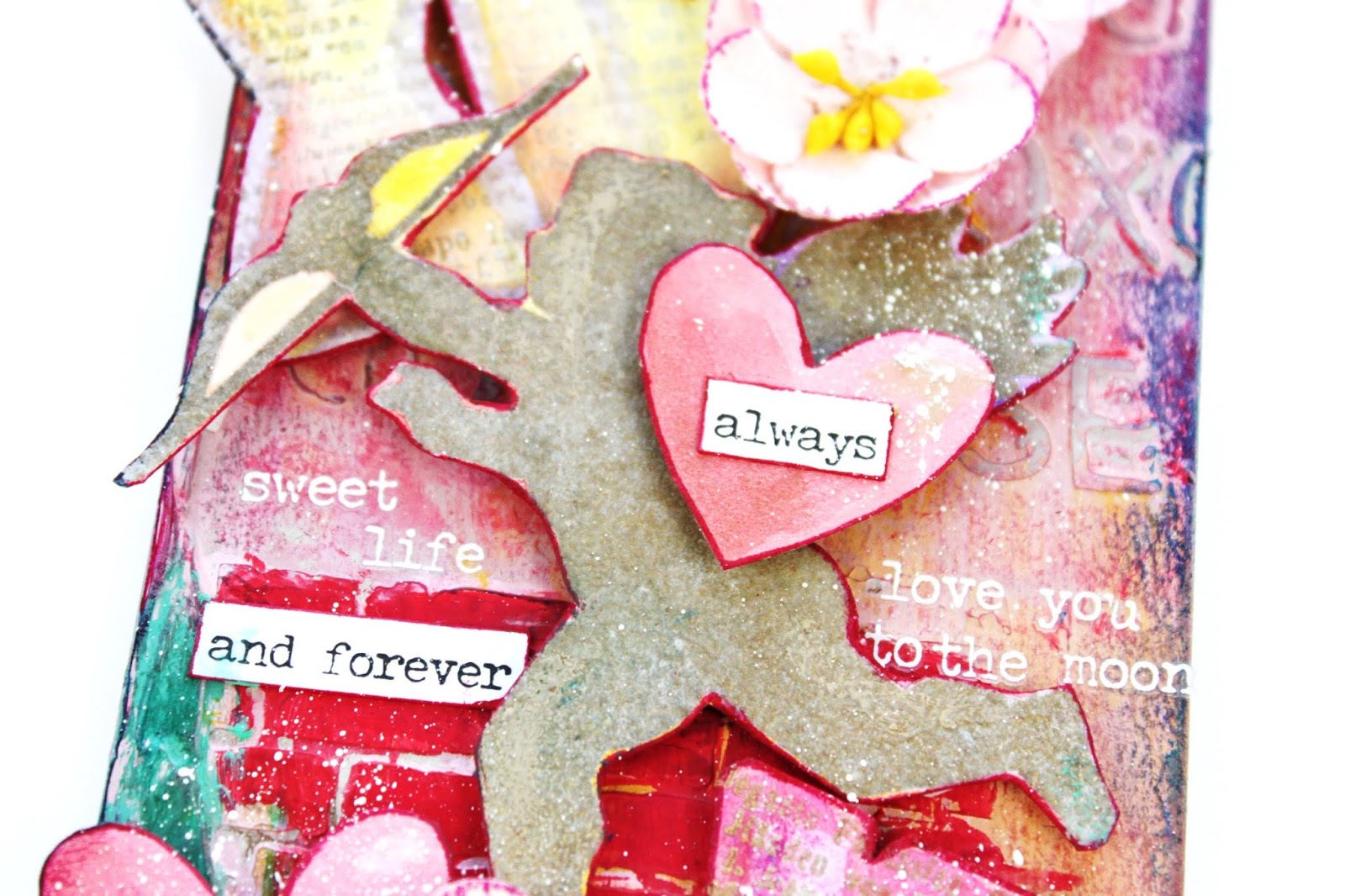 Simply Paper Crafts: Mixed Media Tag Love is in the Air