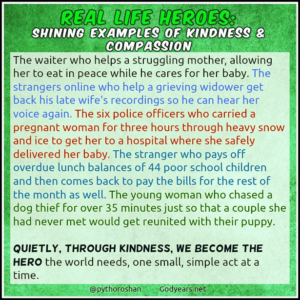 Quietly, Become a Hero of Kindness and Compassion #AtoZChallenge