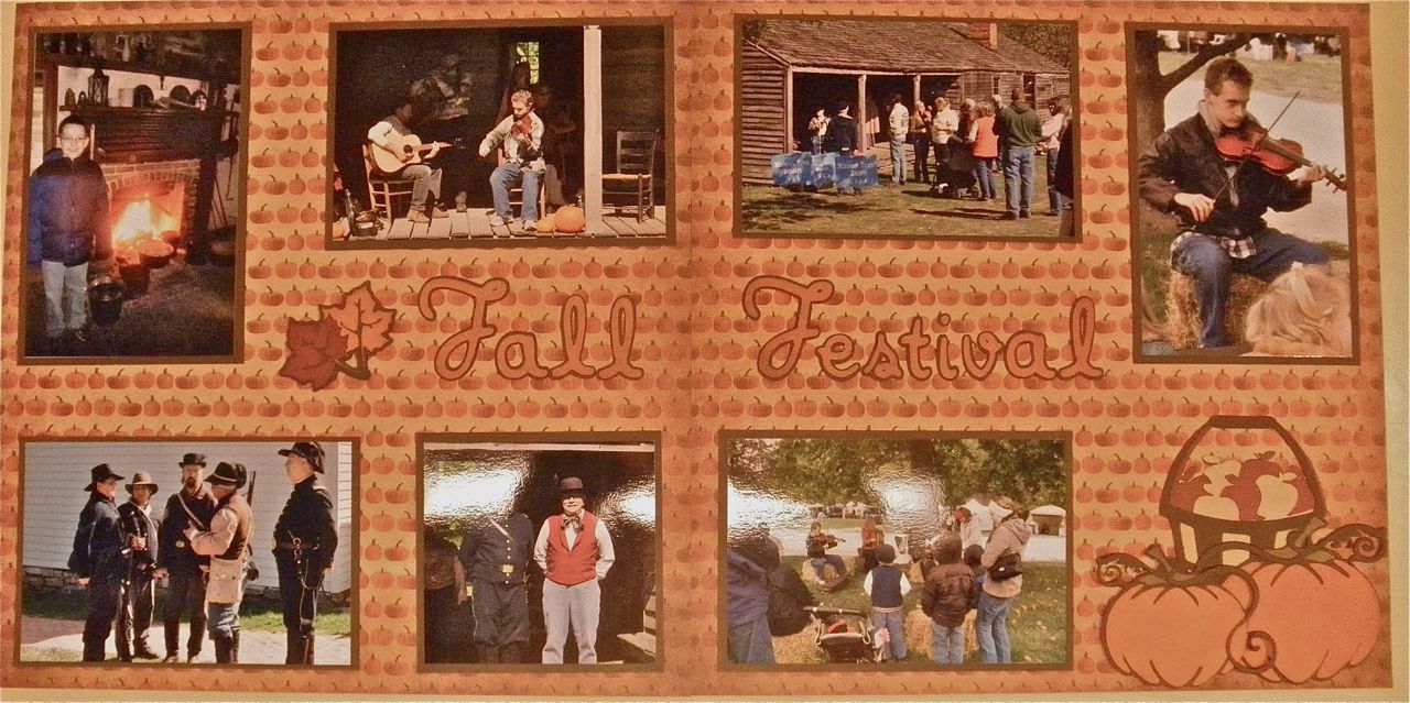 Cricut Crazy Scrapper: Fall Festival layout