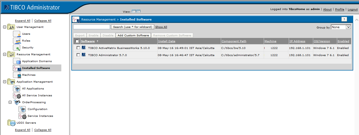 Mule ESB Tutorials: Tibco Admin Portal and Deploying Tibco BW