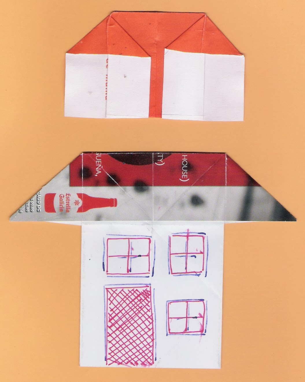 aprendendo a creatividade: Origami: casa