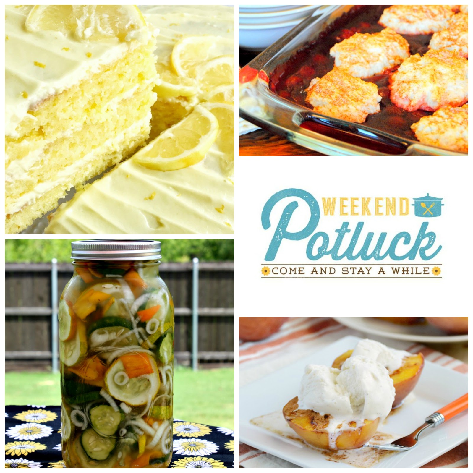 Easy Lemon Lovers Layer Cake at Weekend Potluck #281 | Served Up With Love