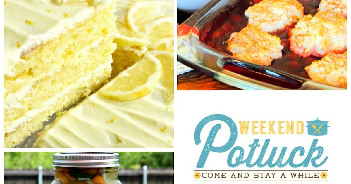 Easy Lemon Lovers Layer Cake at Weekend Potluck #281 | Served Up With Love
