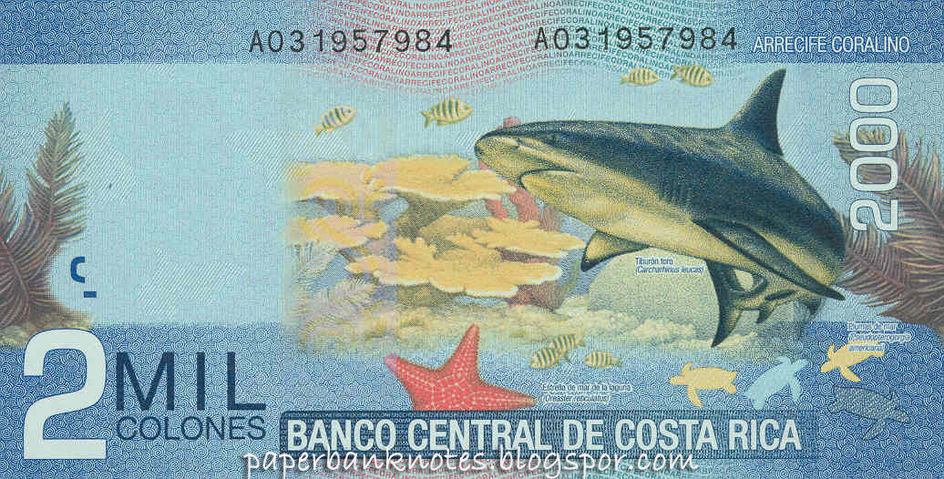 world polymer: Costa Rica - 1000 Colones 2011 Polymer Issue
