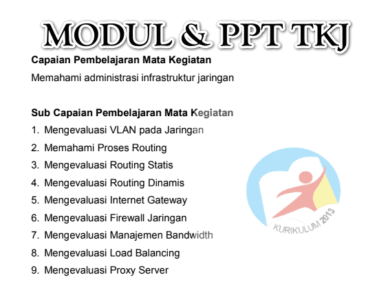 Modul dan PPT Teknik Komputer Jaringan Kelas 11 dan 12 K13 Revisi 2018 ...