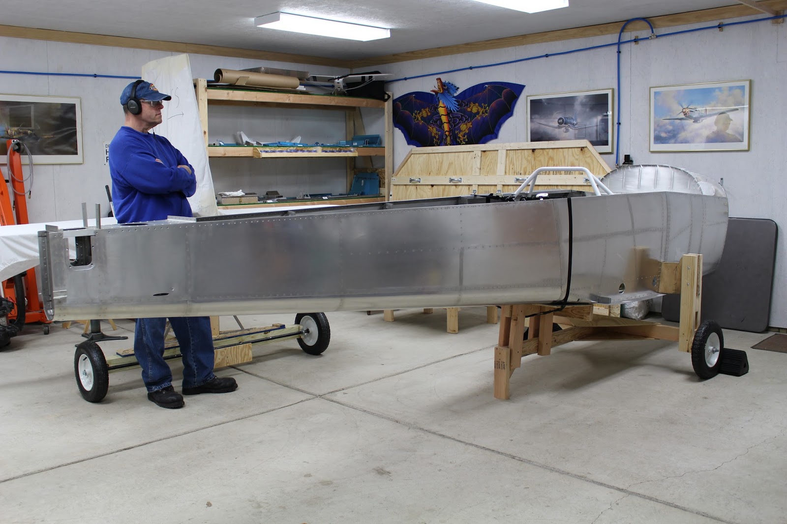 Martin's RV-8 Blog: Wing Stand Mods, Fuselage Stand and Hangar