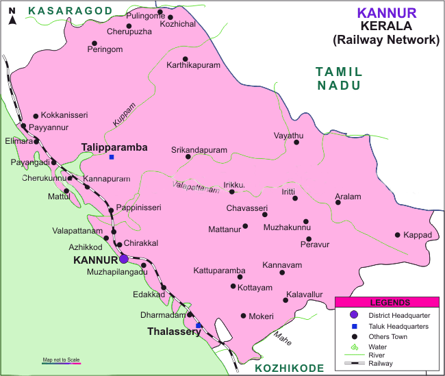 Rail-Map-india: kannur railways map