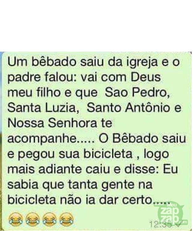 Piada de hoje.: Piada do dia.o bêbado na igreja.