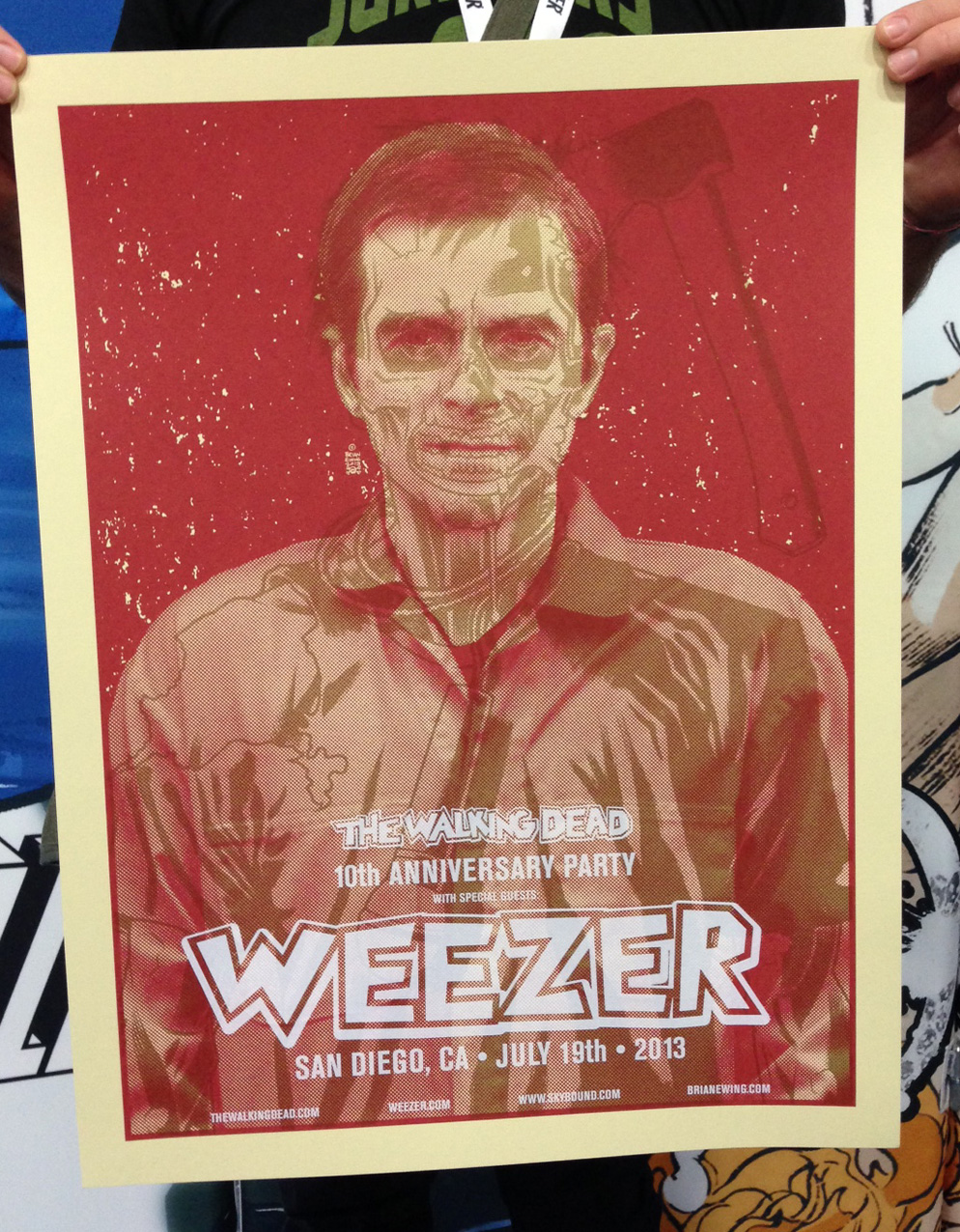 INSIDE THE ROCK POSTER FRAME BLOG: The Walking Dead Brian Ewing Weezer ...