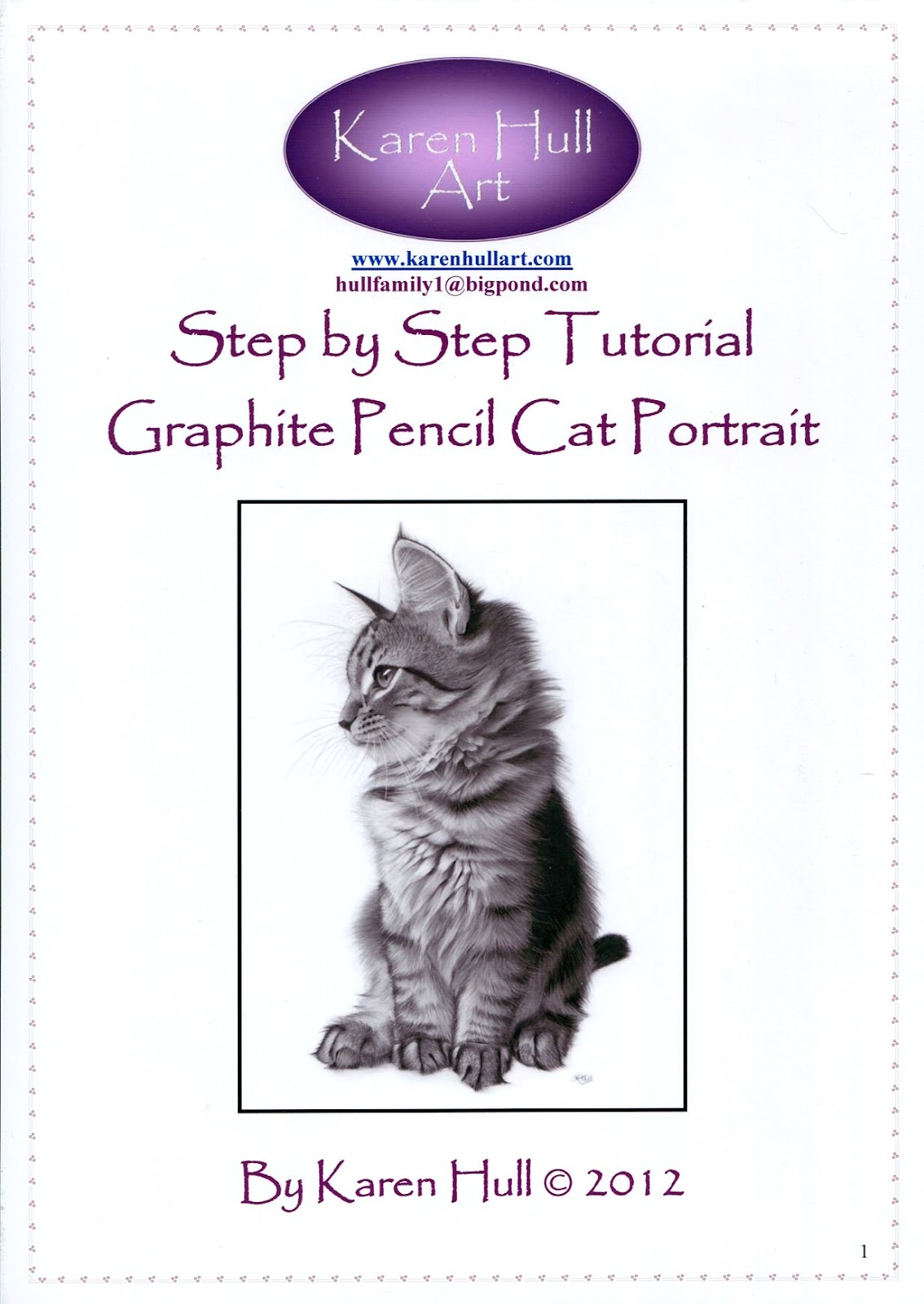 Karen Hull Art: Graphite Cat Step by Step Tutorial
