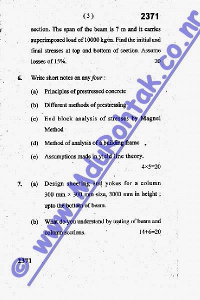 Design of Concrete Structures 2 - May 2012 - BTech Civil Engineering ...