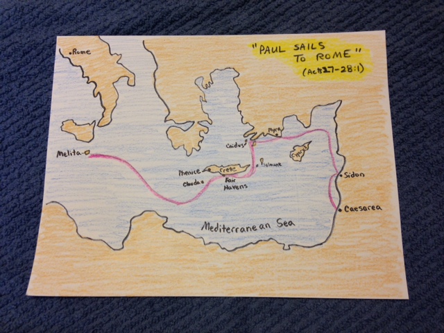 Children's Bible Lessons: Lesson - Paul Sails To Rome