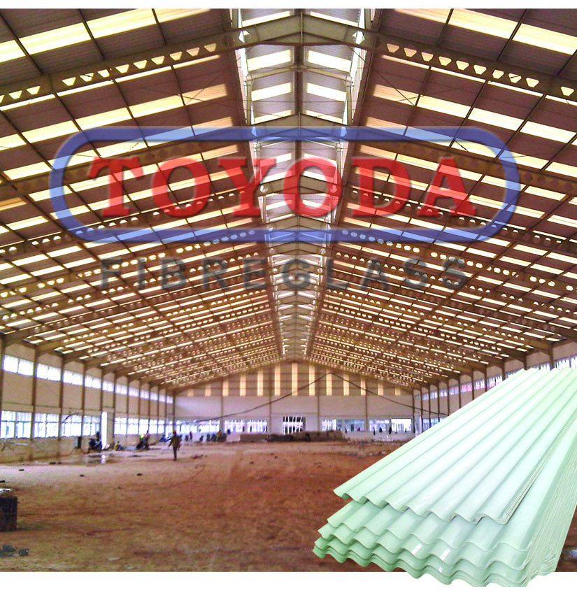 atap fibreglass Tembus Cahaya