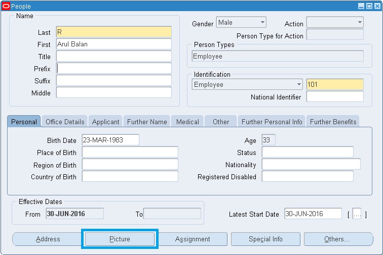 Human Resources Management System: Employee Photo in SSHR