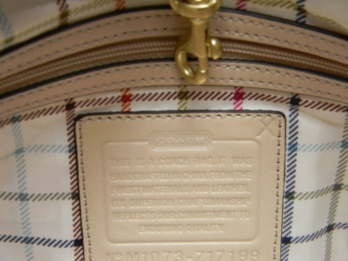 U's Bargain Shoppe Corner: AUTHENTIC COACH CREED AND SERIAL NUMBER