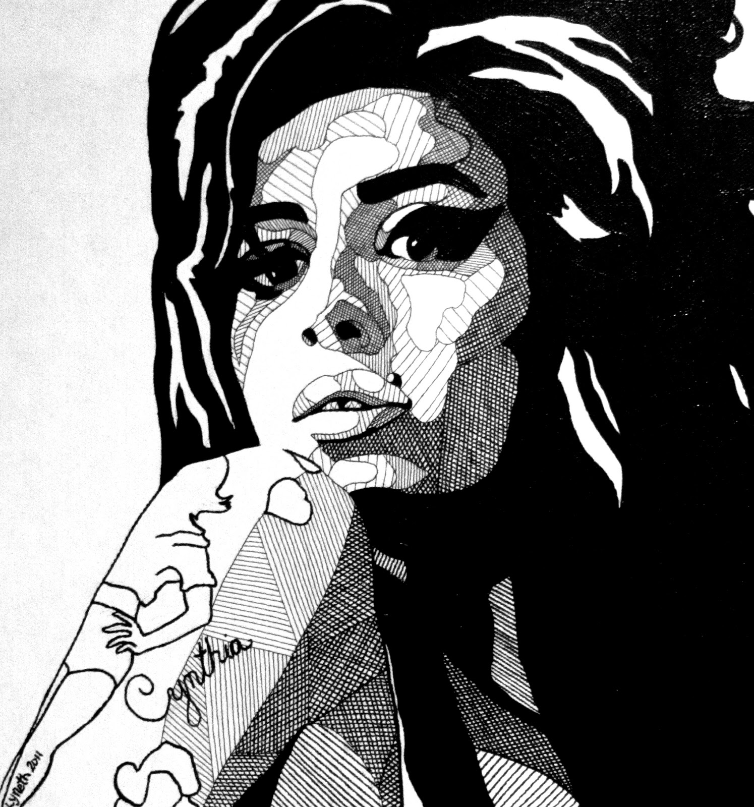 Lyneth Morgan presents: Amy Winehouse 12" x 12"