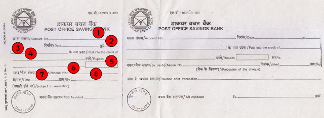 How to fill India Post cheque deposit slip sample form fill up