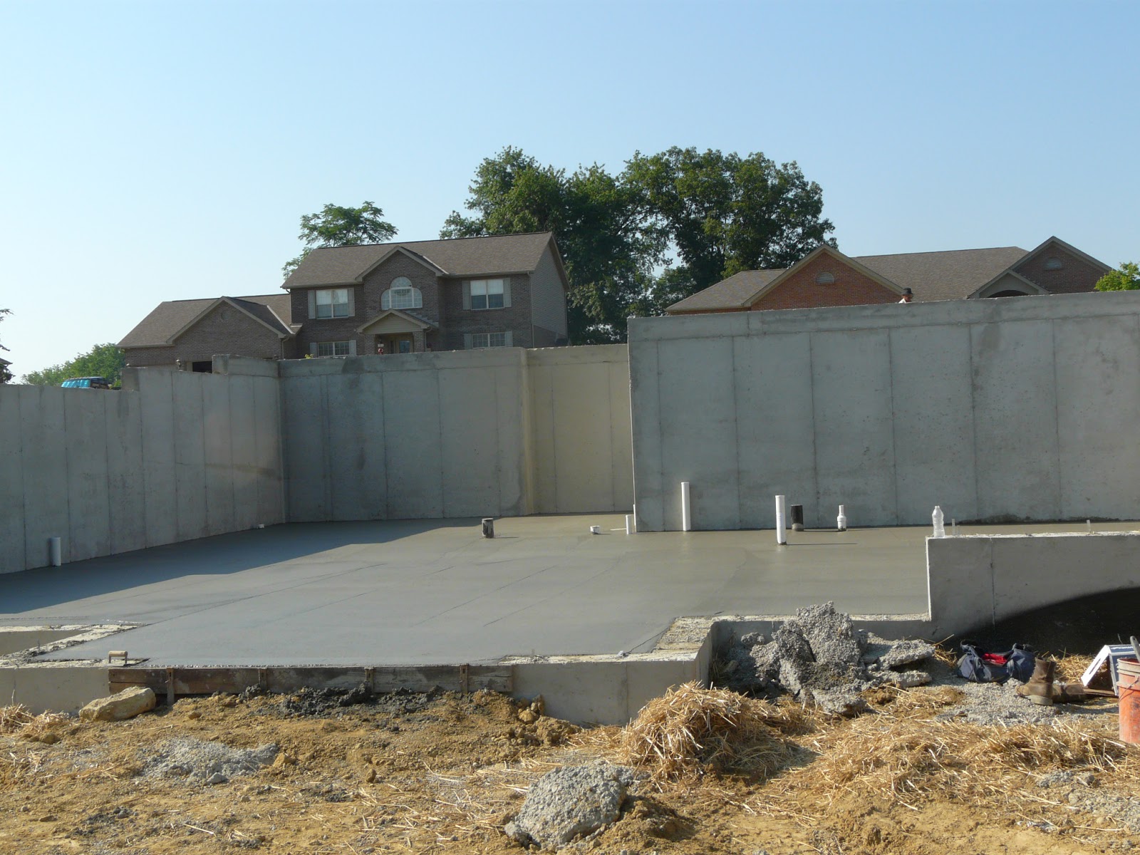 Jamie and Carrie's Home Building Adventures: Day 24 - Basement Slab Poured