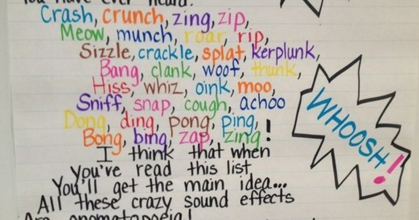 ELA Anchor Charts: Onomatopoeia