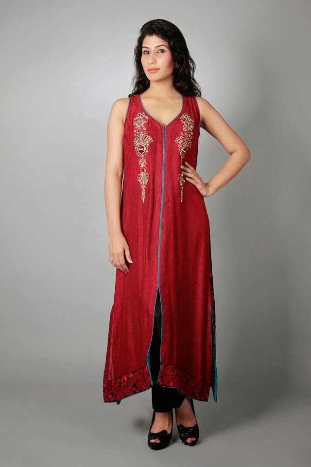 Labels Tops Collection For Girls 2014-15 | Fresh Designs Of Long Shirts ...