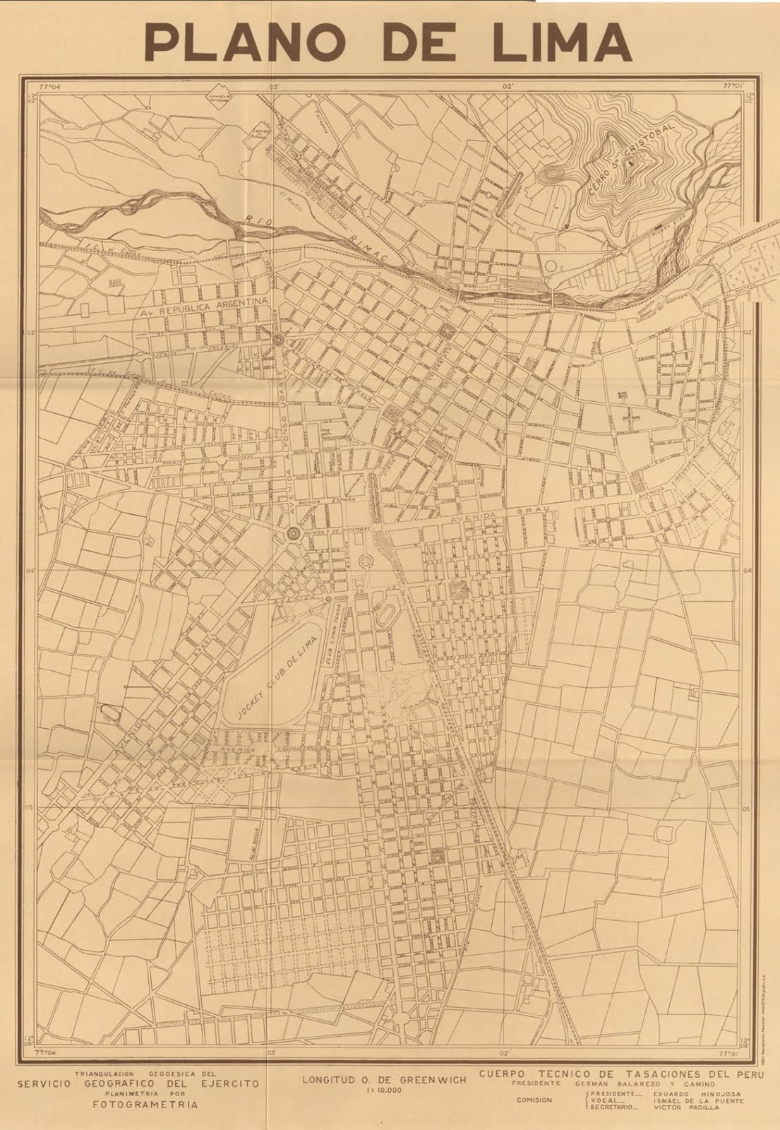 Planos de Lima - Perú en la primera mitad del Siglo XX