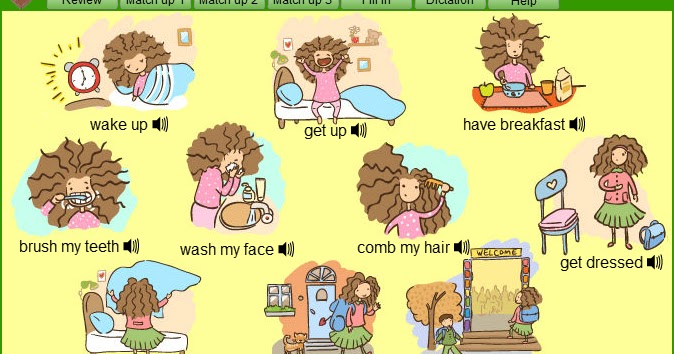 ENGLISH IS FUN. YEAR 4: DAILY ROUTINES by Learning chocolate