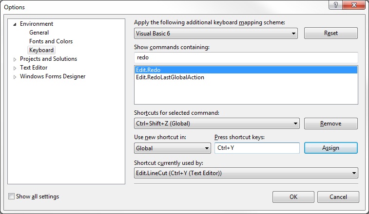 CookieTech: Change the shortcut key of the Redo command from Shift+Alt ...