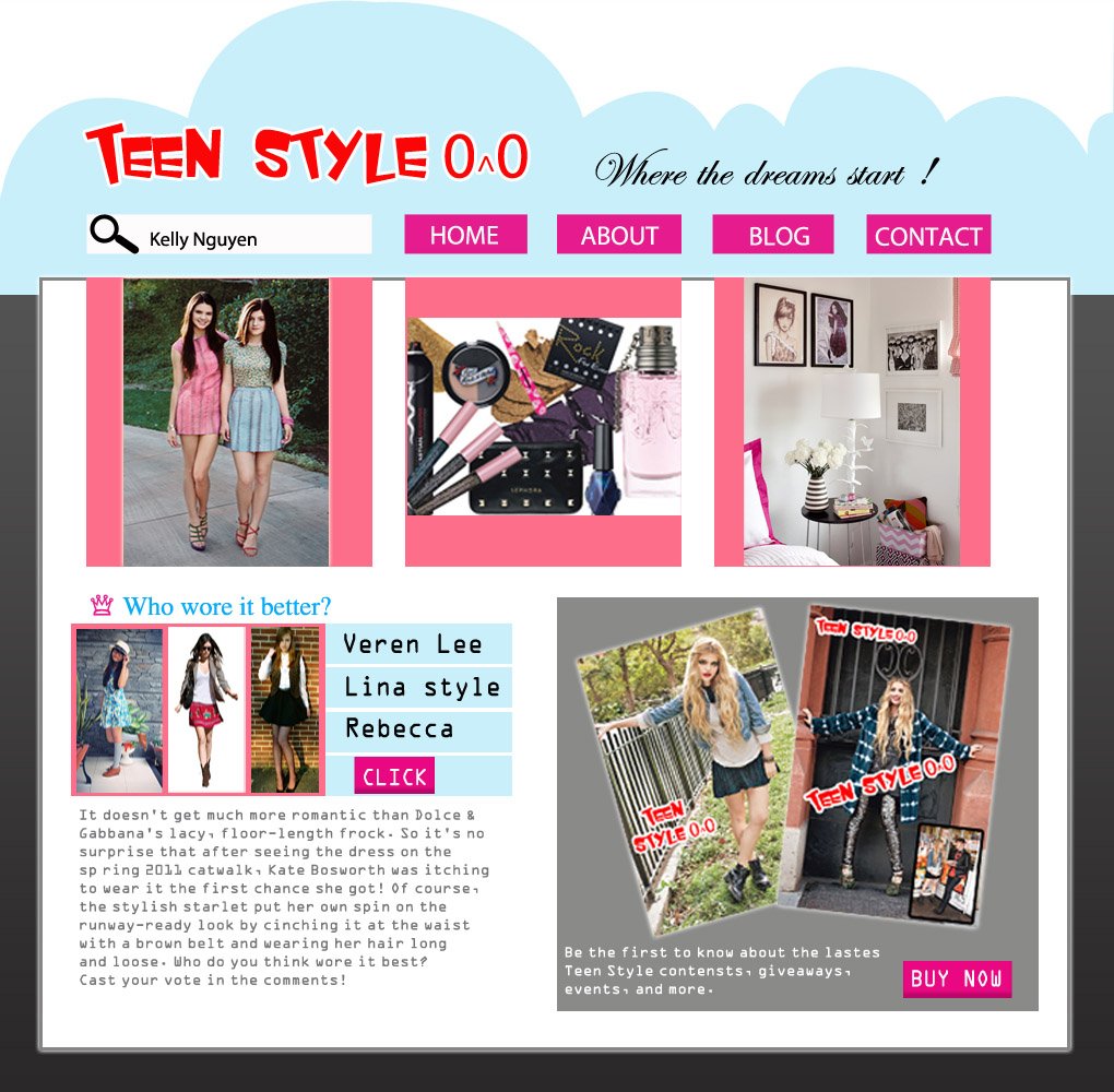 My kool and kute portfolio: Thiết kế web - layout 01