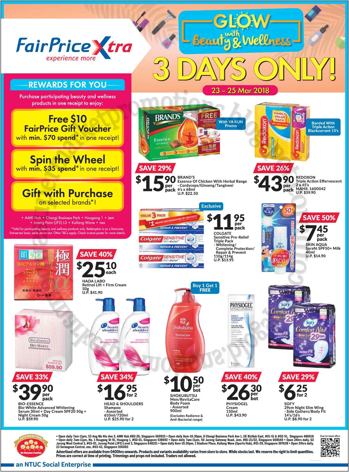 NTUC FairPrice Xtra Glow With Beauty & Wellness 23 - 25 March 2018 ...