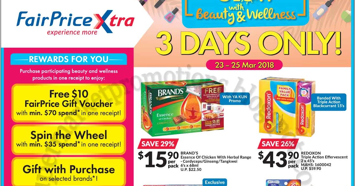 NTUC FairPrice Xtra Glow With Beauty & Wellness 23 - 25 March 2018 ...