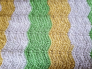 Ridged Chevron Cradle Blanket Pattern