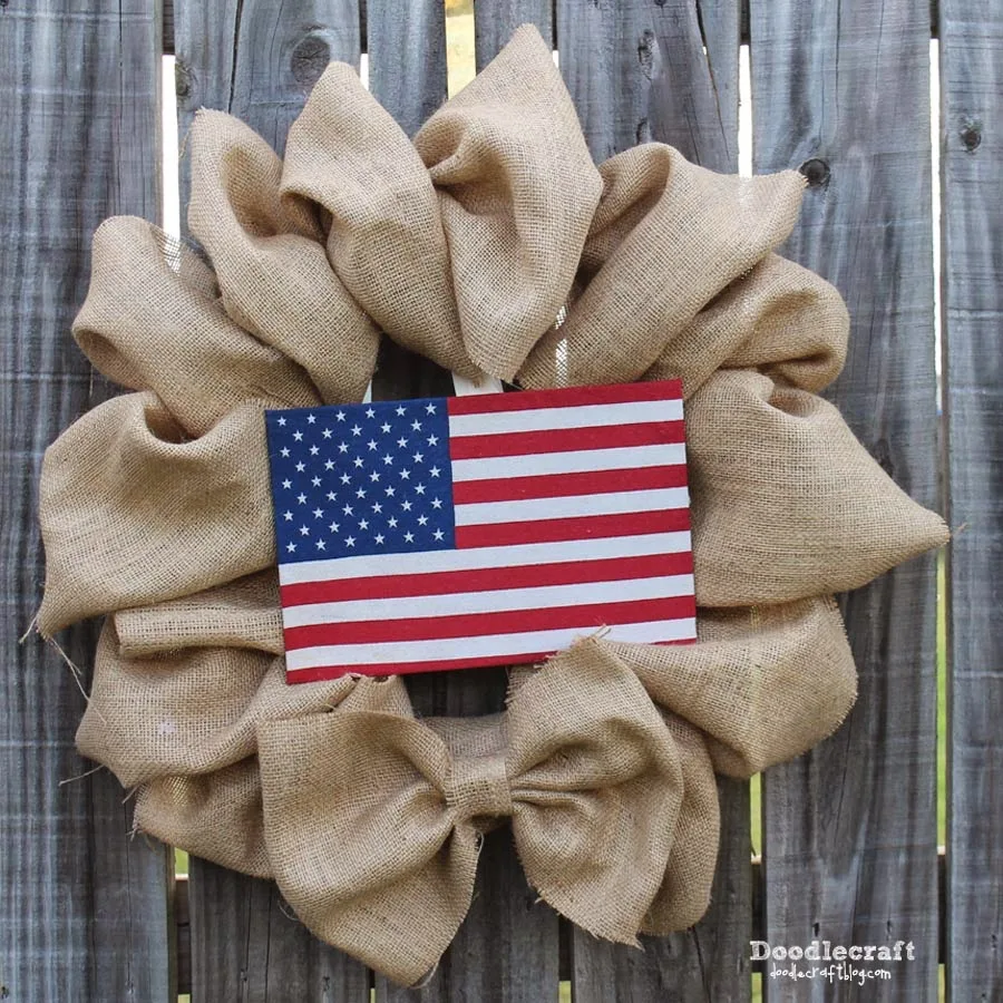Burlap Flag Wreath!