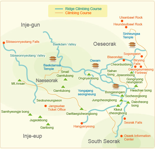 SEORAKSAN TREKKING ADVENTURE: MAP & LOCATION