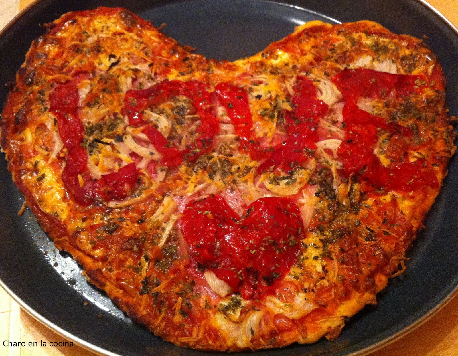 Charo en la cocina: Pizza San Valentin
