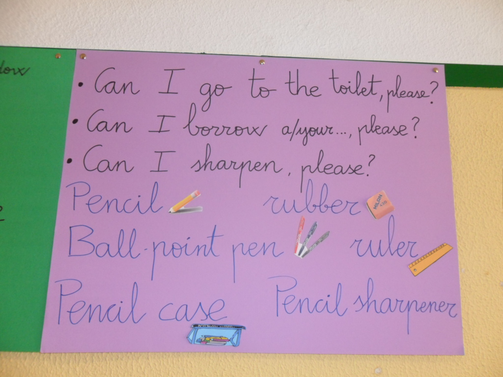 Religión las Vegas: CARTELES EN INGLÉS QUE DECORAN NUESTRA CLASE