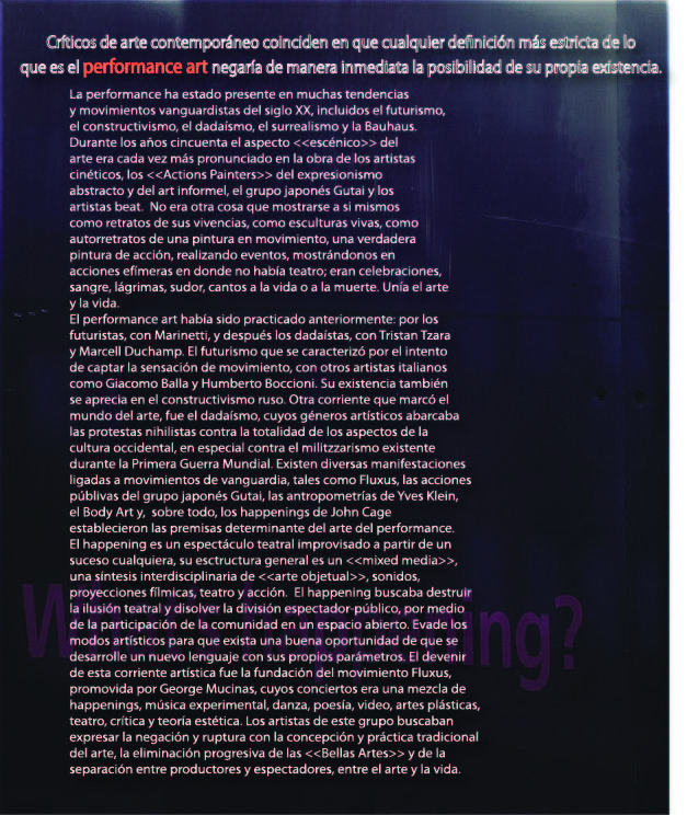 Performance Art: ¿Qué es el performance art?